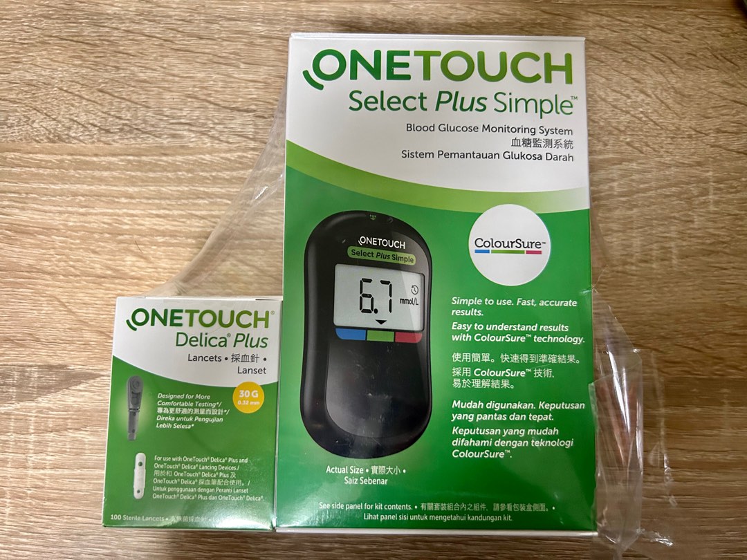 ONETOUCH select plus Simple- Blood glucometer, Health & Nutrition ...