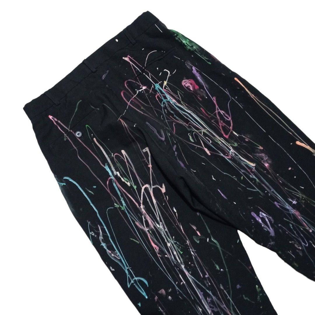 Paint Splatter Pants, Men's Fashion, Bottoms, Chinos on Carousell