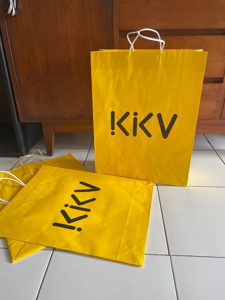 paperbag paper bag kkv jumbo kuning ukuran besar, Fesyen Wanita ...