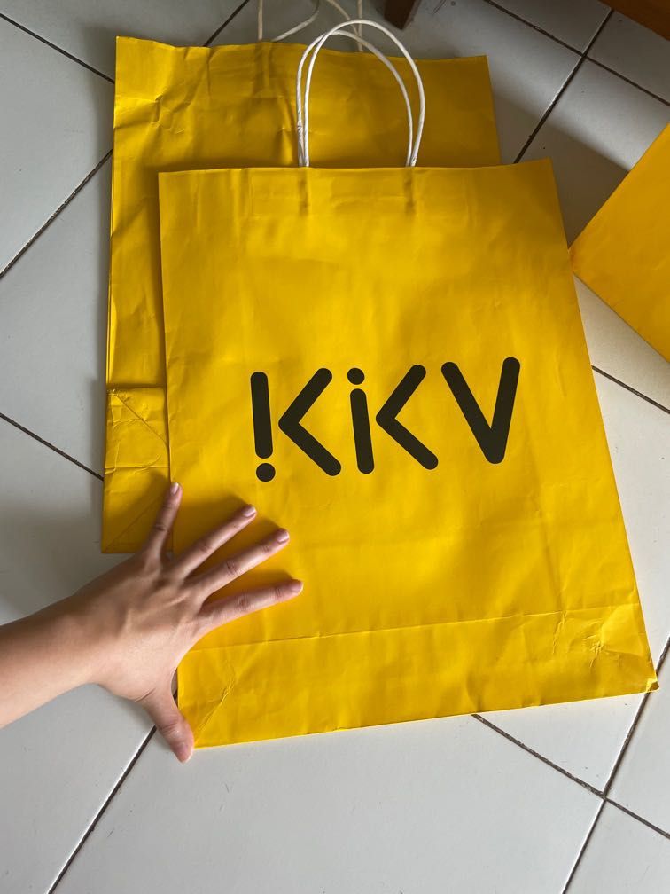 paperbag paper bag kkv jumbo kuning ukuran besar, Fesyen Wanita ...