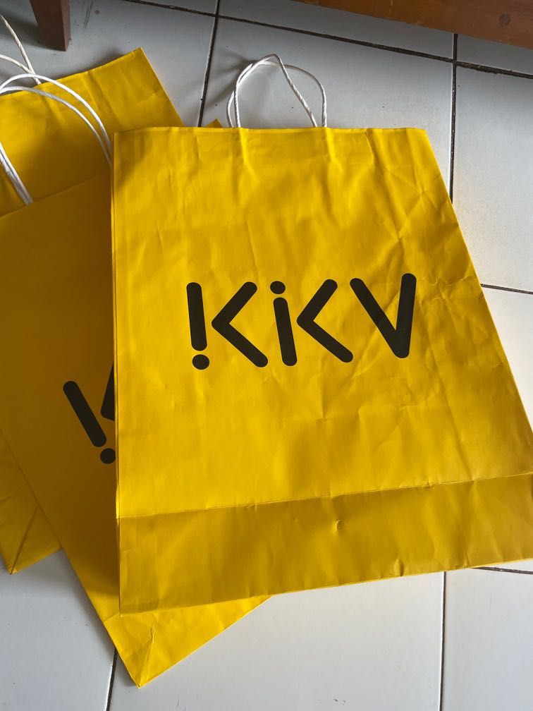 paperbag paper bag kkv jumbo kuning ukuran besar, Fesyen Wanita ...