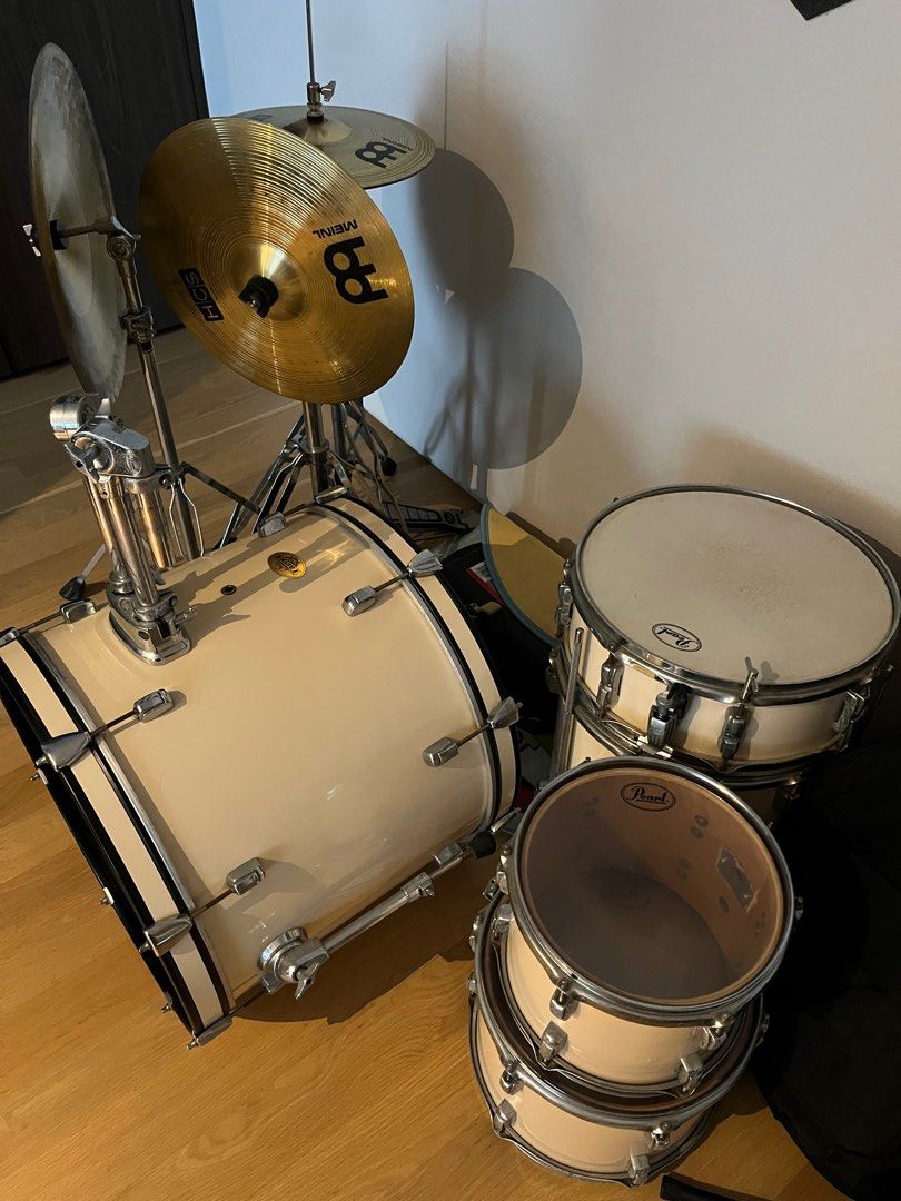 Pearl Target 8 Piece Drum Set with Meinl Cymbals, Hobbies & Toys, Music ...