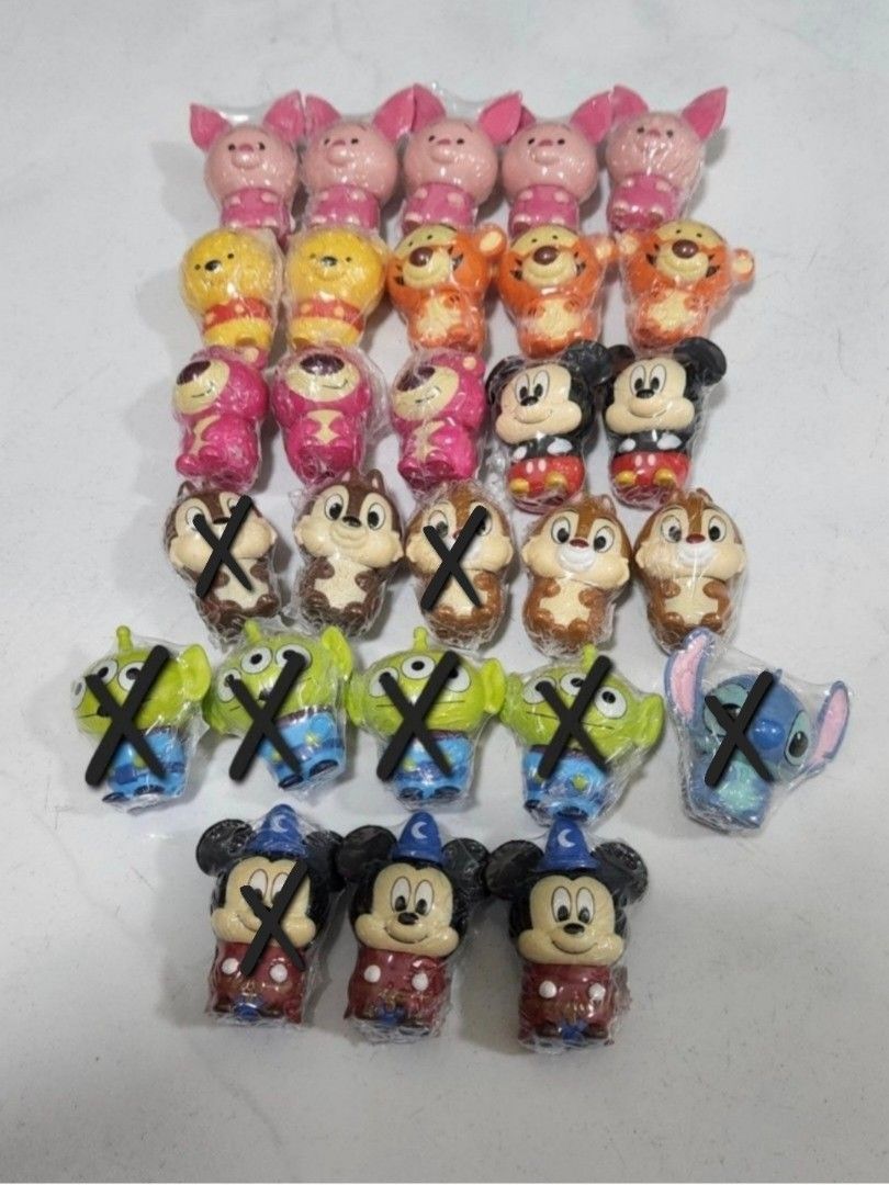 piglet, pooh, tigger, lotso, mickey, chip & dale, alien, stitch, donald ...