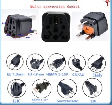 Plug multifuntional multi hole converter adapter 13A fuse, TV & Home ...