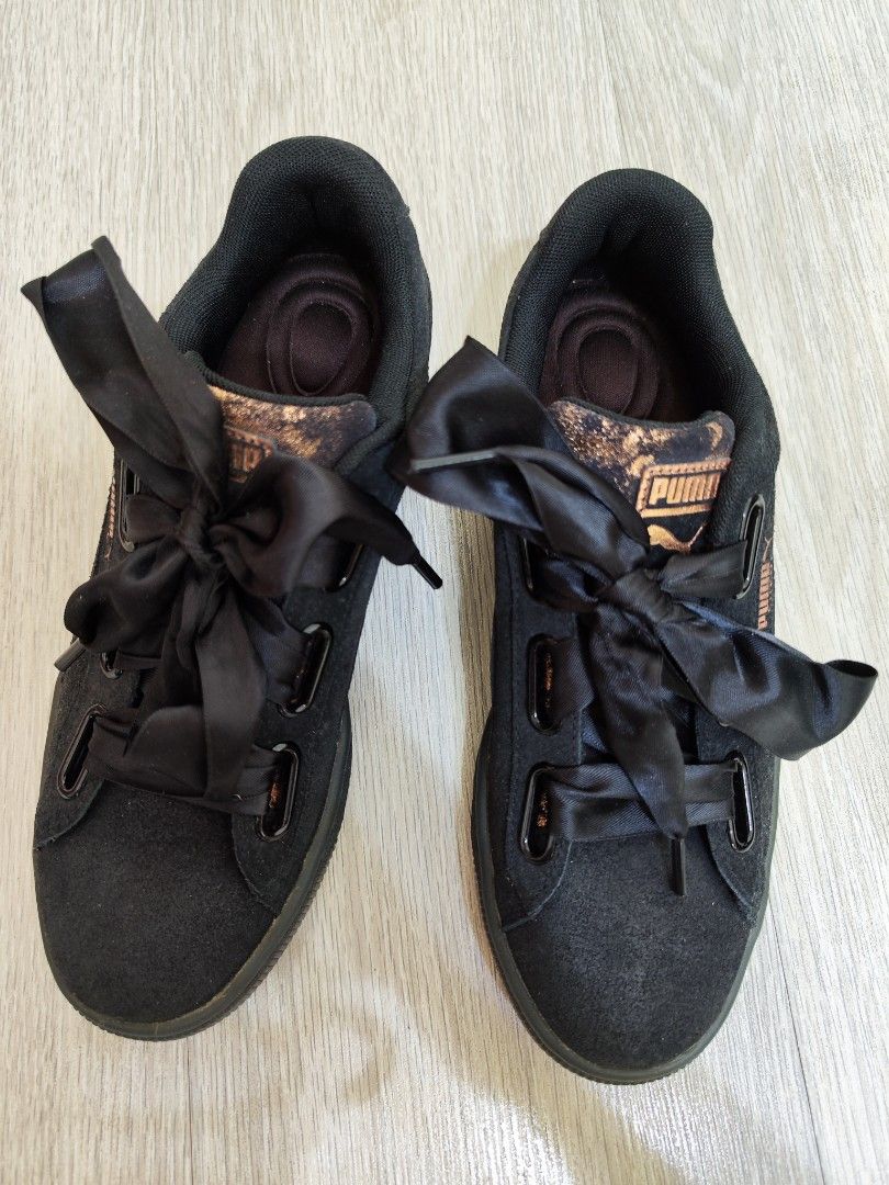 Puma Black Ribbon Sneakers, Women's Fashion, Footwear, Sneakers on ...