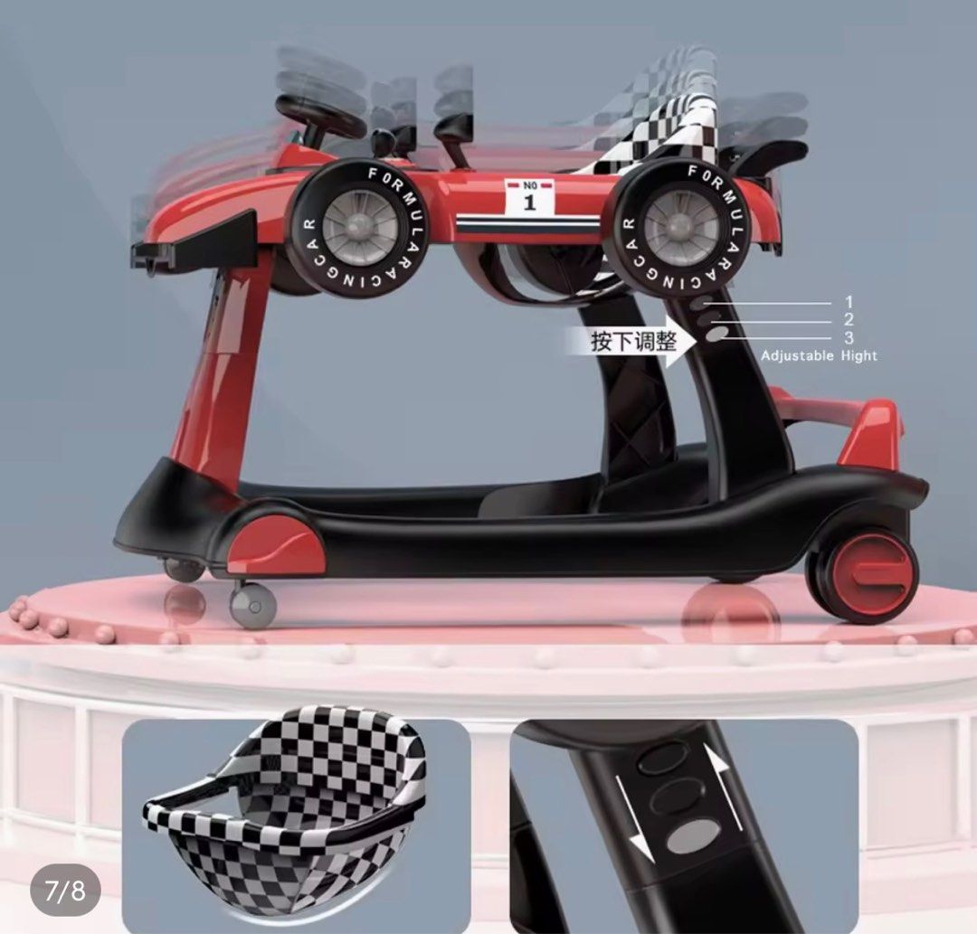 Race car baby walker, Babies & Kids, Infant Playtime on Carousell