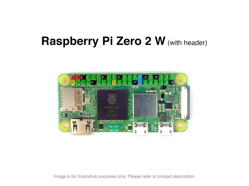 Raspberry Pi Zero 2 Wireless (with a pre-soldered Color Coded 40-pin ...