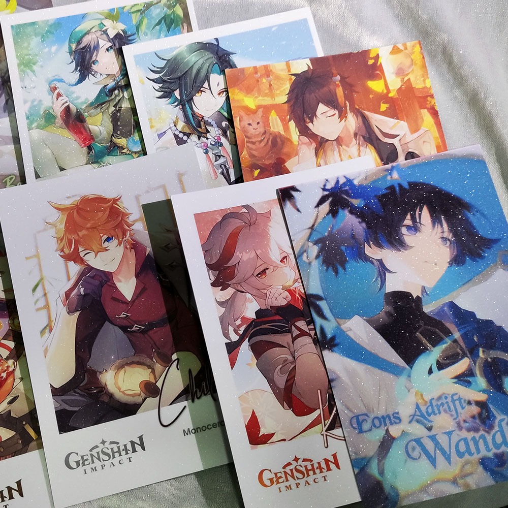 [READYSTOCKS] Genshin Impact Postcard Genshin Prints Laminated Genshin ...