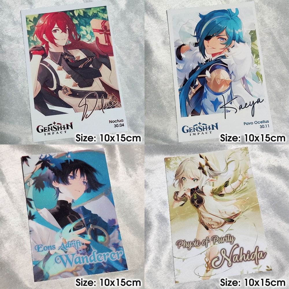 [READYSTOCKS] Genshin Impact Postcard Genshin Prints Laminated Genshin ...