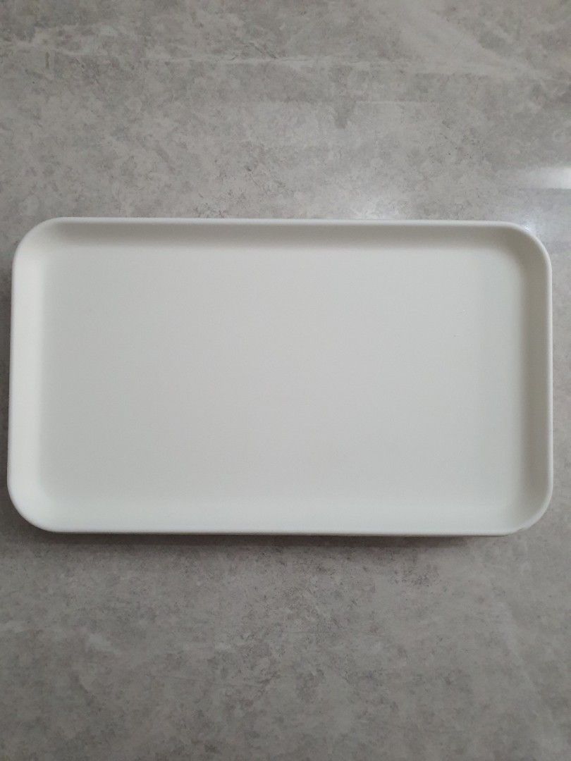 Nordic Simple Rectangular Food Trays (White), Furniture & Home Living ...
