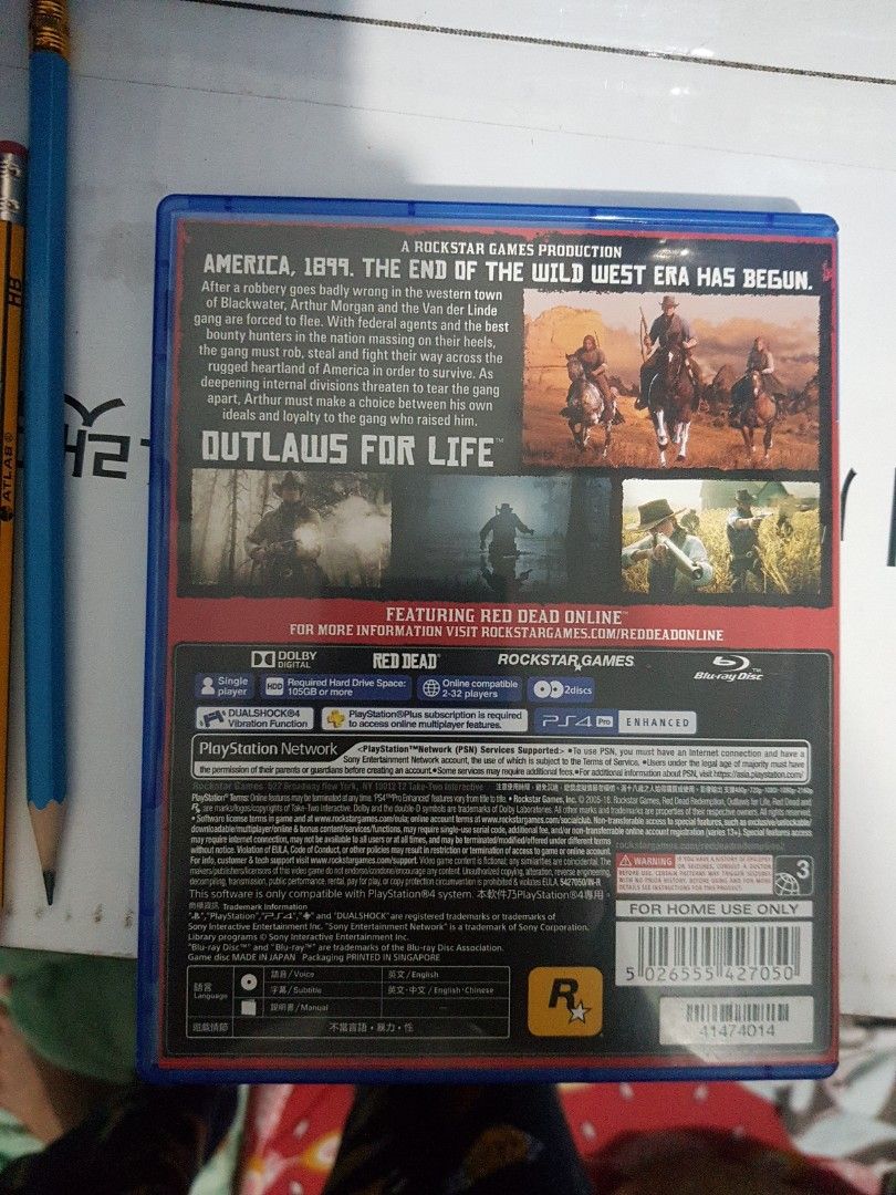 Red Dead Redemption 2 PS4 DISC, Video Gaming, Video Games, PlayStation ...