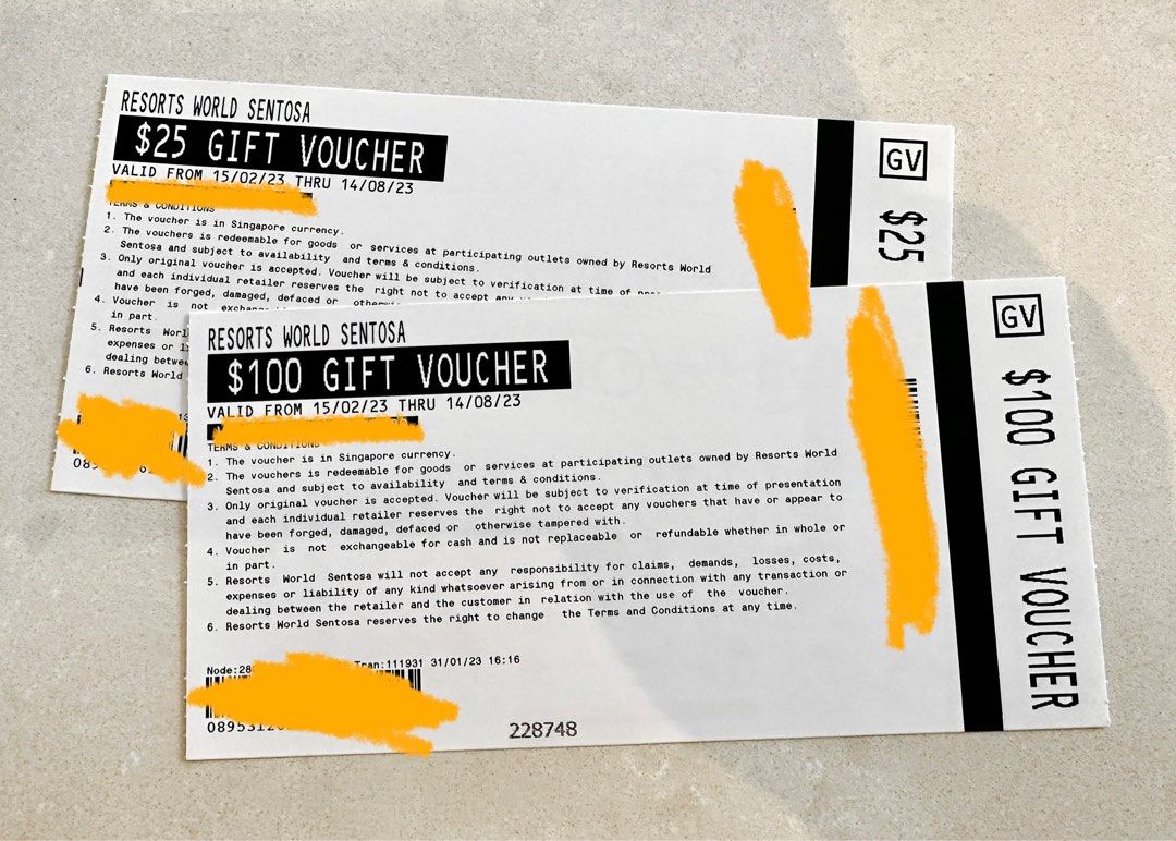 RWS vouchers $90 for $125, Tickets & Vouchers, Vouchers on Carousell