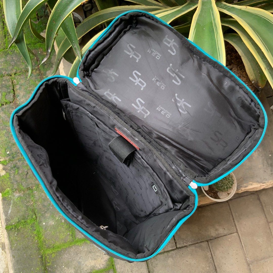 SAMSONITE RED SQUARE BACKPACK BLACK, Fesyen Pria, Tas & Dompet , Ransel ...