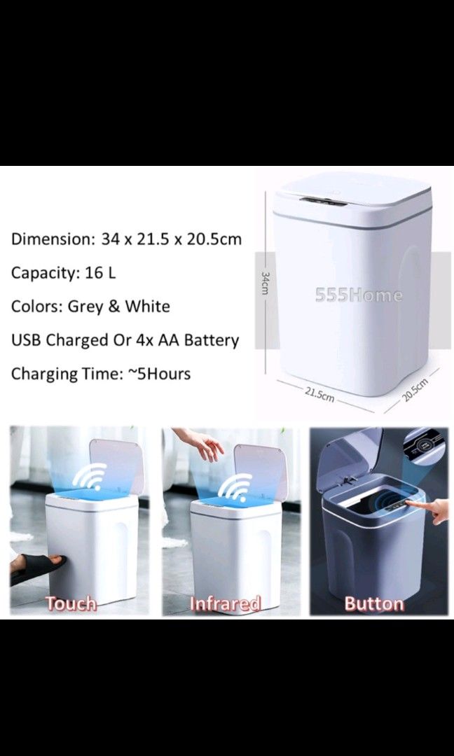 Sensor dustbin, Babies & Kids, Bathing & Changing, Other Baby Bathing & Changing Needs on Carousell