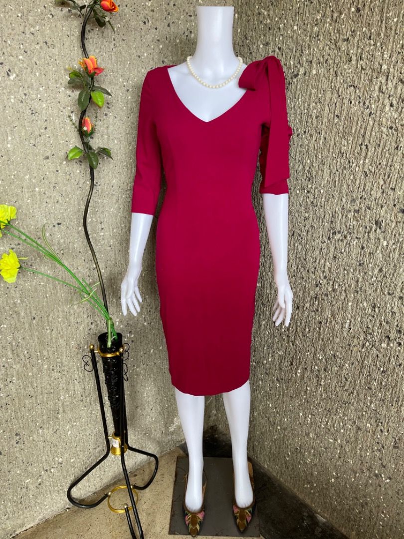 Sexy Dark Pink Dress, Women's Fashion, Dresses & Sets, Dresses on Carousell