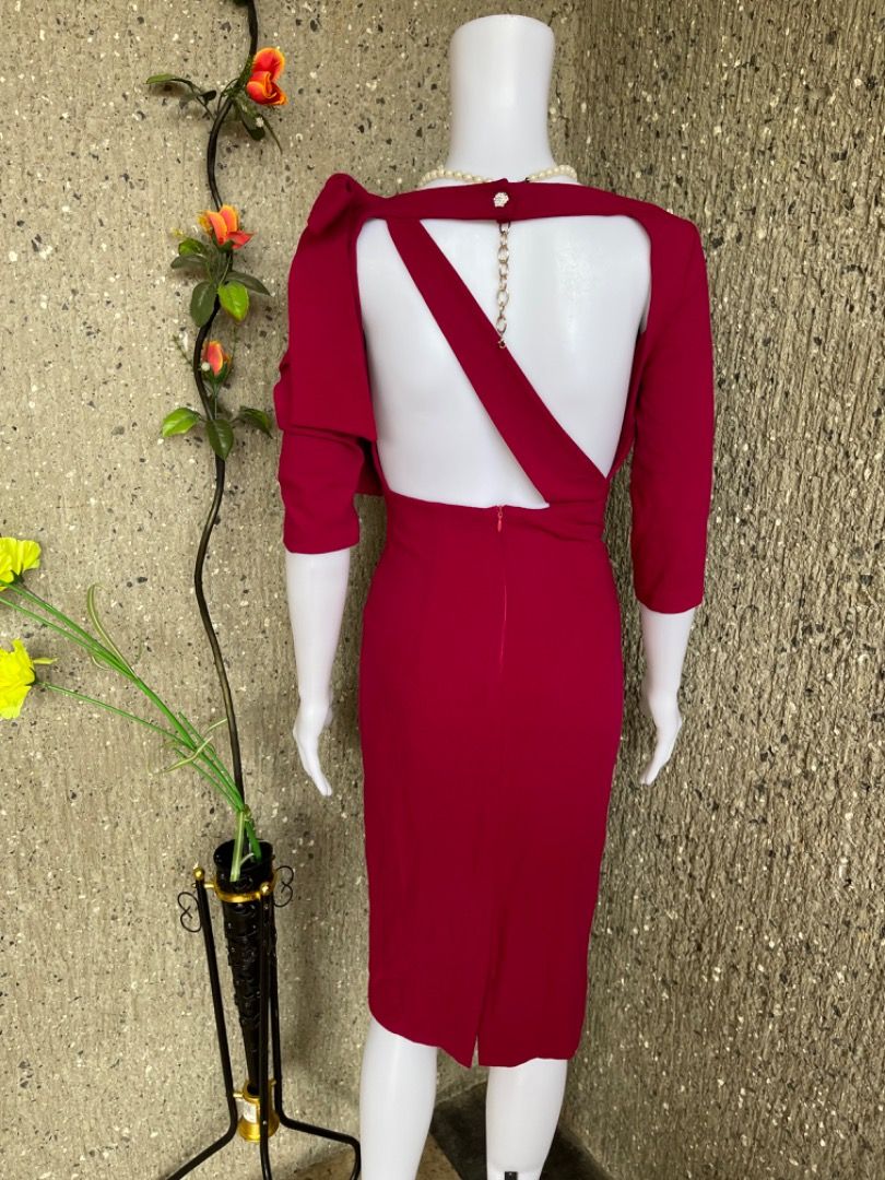 Sexy Dark Pink Dress, Women's Fashion, Dresses & Sets, Dresses on Carousell