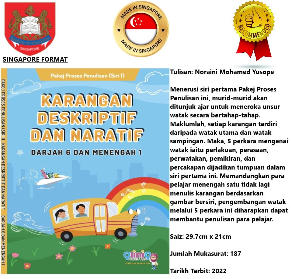 (SINGAPORE FORMAT) Karangan Deskriptif dan Naratif Darjah 6 dan ...