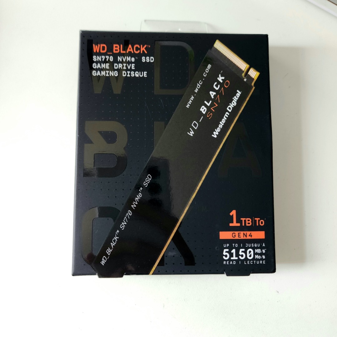 SN770 1TB Western Digital Gen 4 M.2 NVMe SSD WD_BLACK, Computers & Tech ...