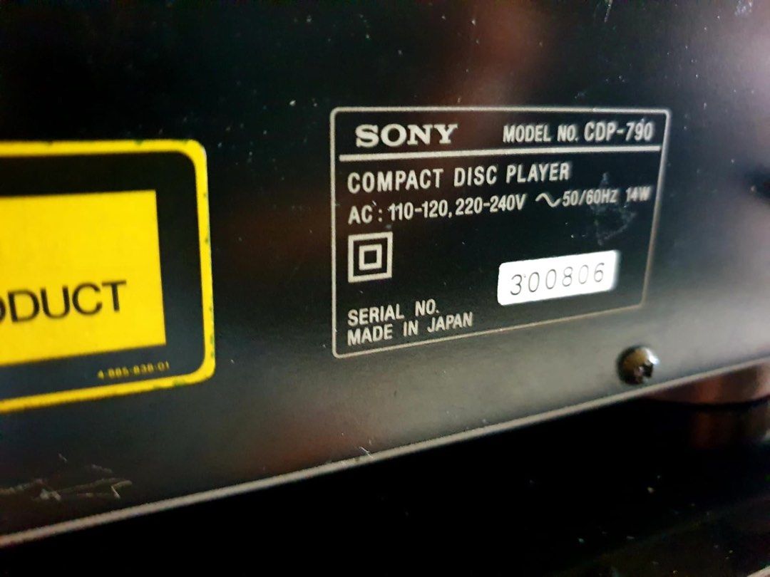 SONY CD Player CDP-790, Audio, Other Audio Equipment on Carousell