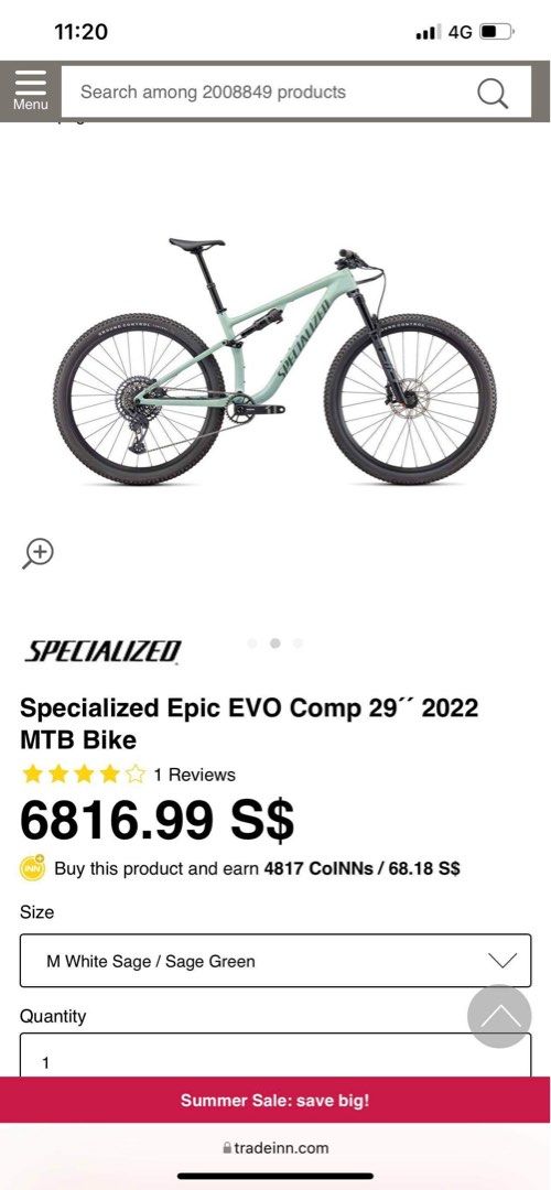 Specialized Epic EVO comp 2022 Sage Green, Sports Equipment, Bicycles ...