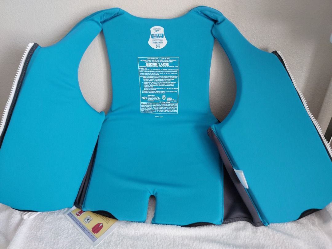 Speedo Lifevest Life Jacket PFD Adult Aquaprene Neoprene Medium Large ...