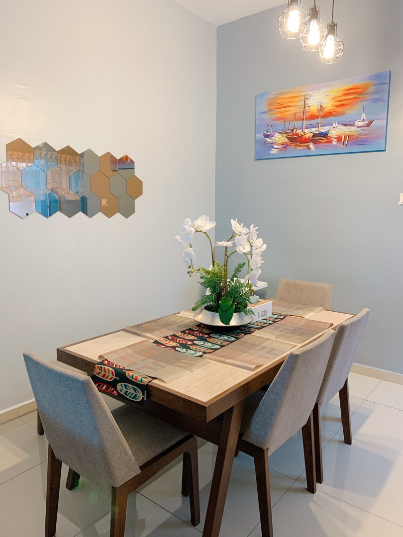 SSF Dining Table 6 Chairs, Furniture & Home Living, Furniture, Tables & Sets on Carousell