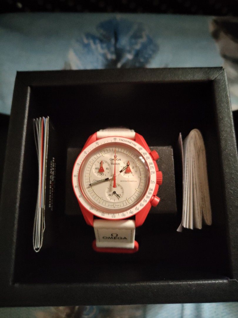 Swatch Omega Moonswatch Mars, Luxury, Watches on Carousell