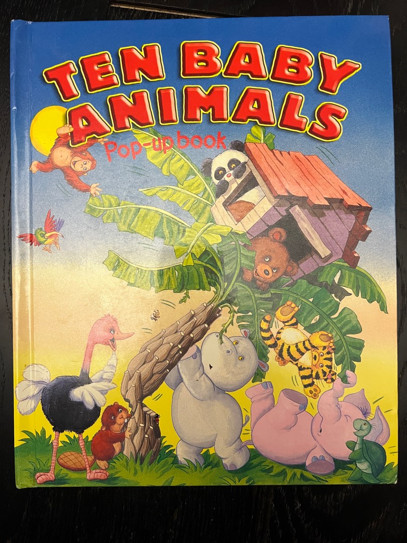 Ten baby animals Pop-up book, 興趣及遊戲, 書本 & 文具, 小朋友書 - Carousell