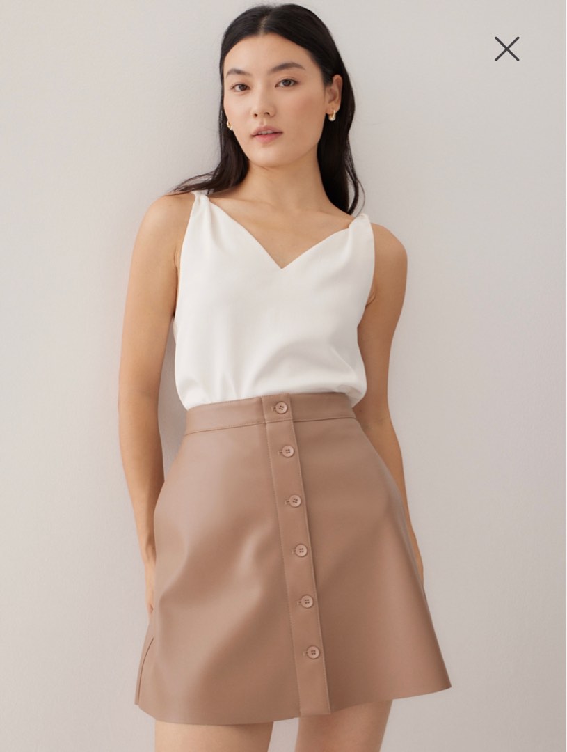 TH2652 Arisse Satin Shell Top, Women's Fashion, Tops, Sleeveless on ...