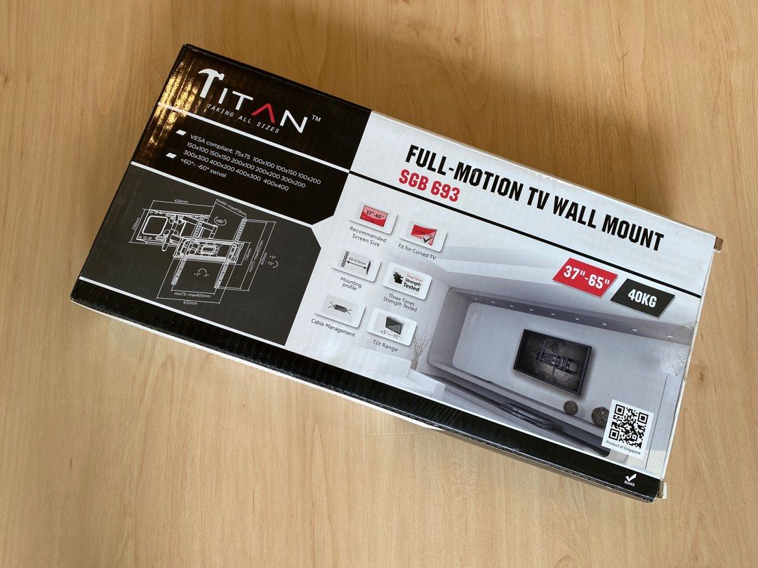 Titan Swivel Wall Mount SGB693, TV & Home Appliances, TV ...