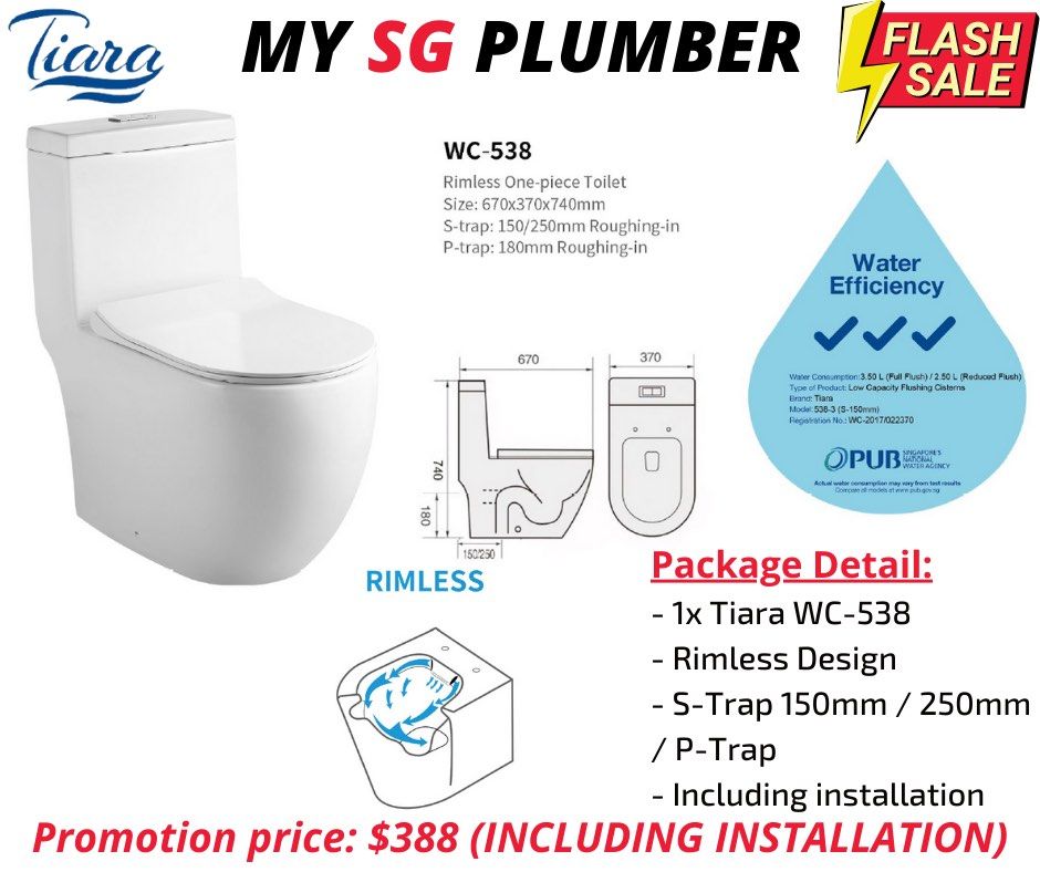 TOILET BOWL WITH INSTALLATION, Furniture & Home Living, Bathroom ...