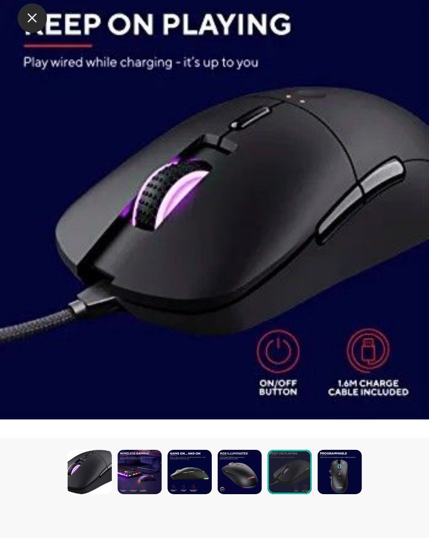 Trust Gaming GXT 980 Redex Rechargeable Wireless Gaming Mouse, 200-10. ...