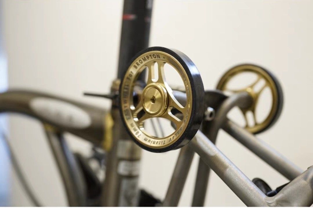 Unionjack Titanium 70mm Ezy Wheels for Brompton, Sports Equipment, Bicycles & Parts, Parts ...