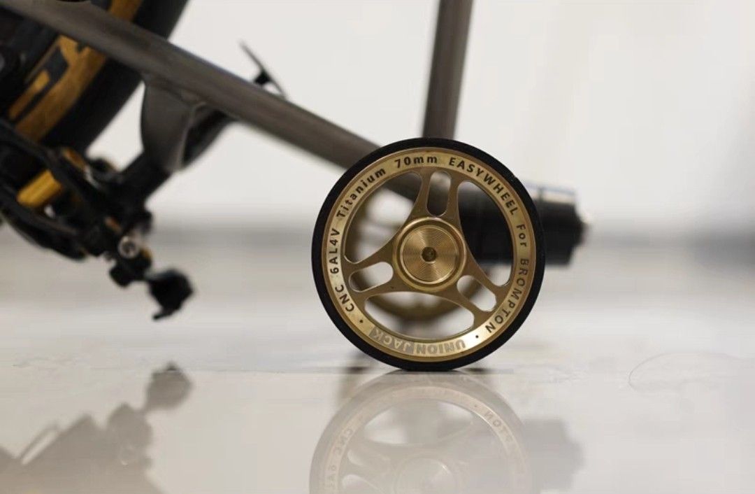 Unionjack Titanium 70mm Ezy Wheels for Brompton, Sports Equipment, Bicycles & Parts, Parts ...