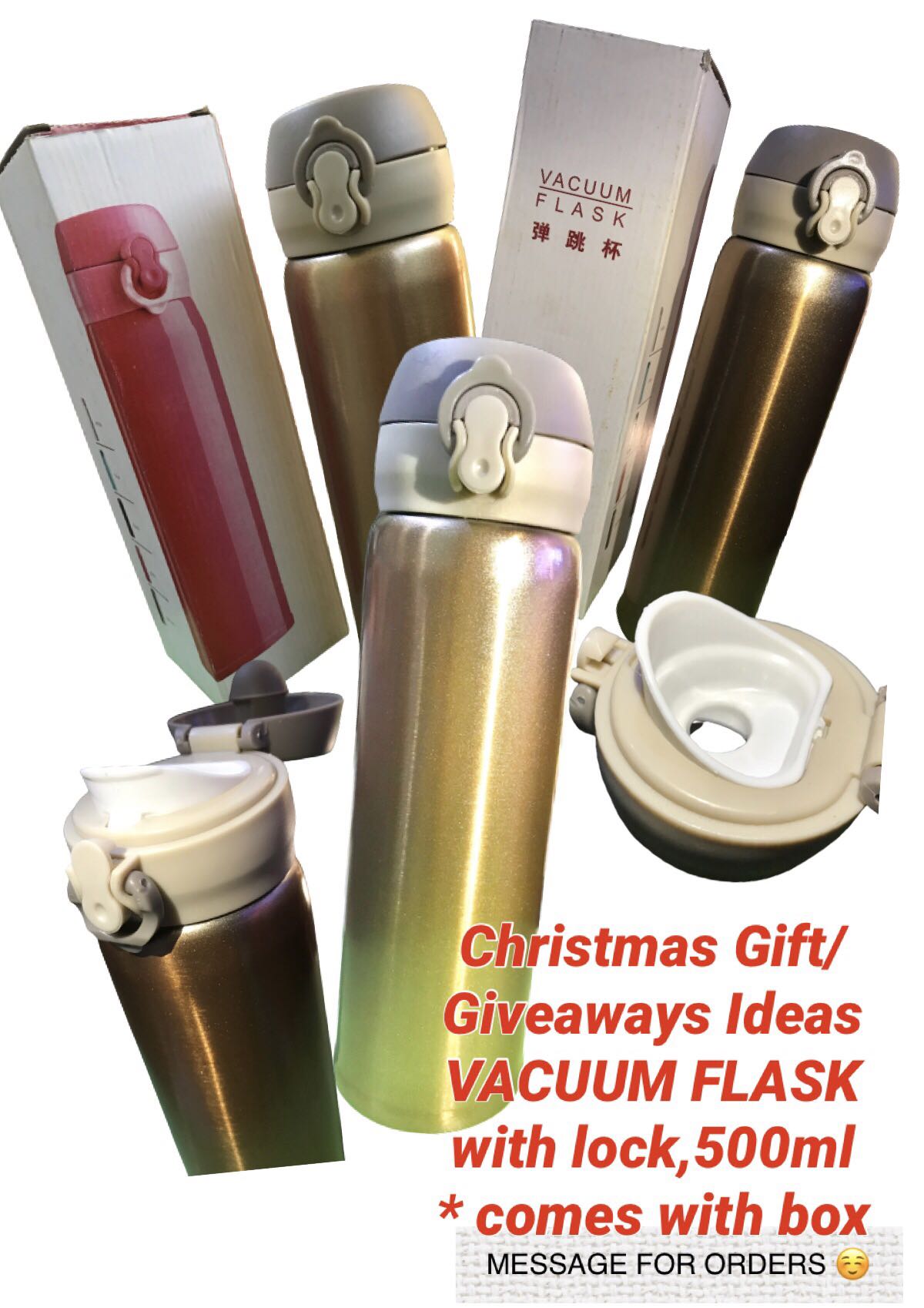 Vacuum Flask with lock 500ml Hot & Cold, Furniture & Home Living ...