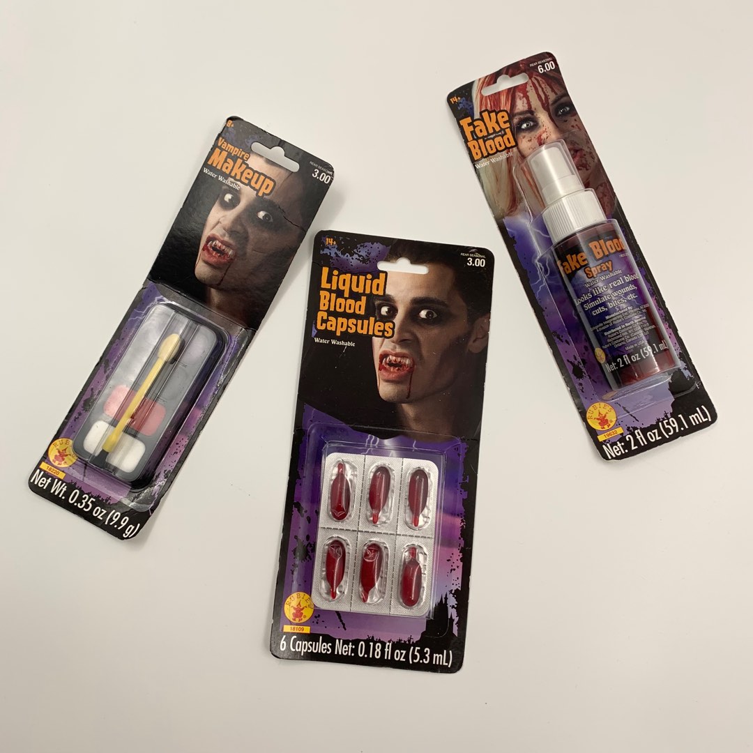 Vampire Make Up Set (Fake Blood), Beauty & Personal Care, Face, Makeup ...