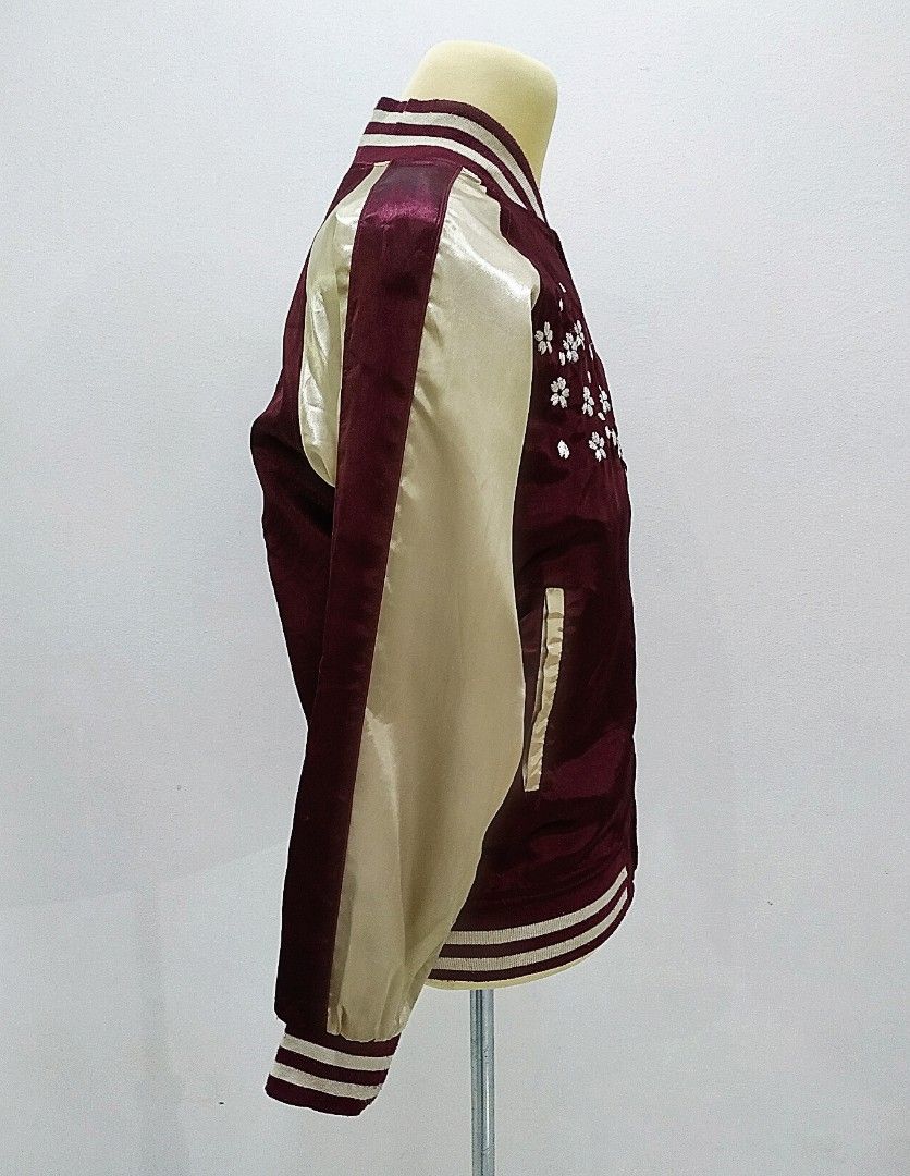 Vintage Japanese Traditional Sukajan Silk Bomba Jacket, Men's Fashion ...