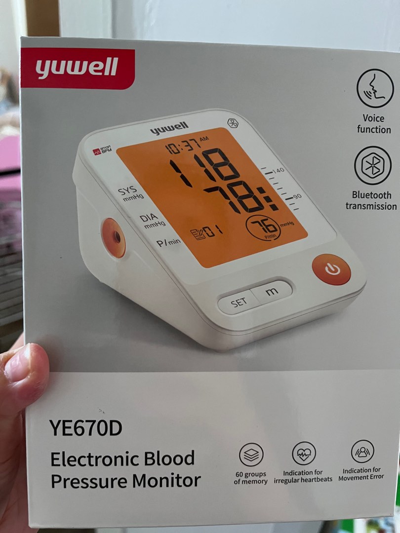 YUWELL YE670D Blood Pressure Monitor, Health & Nutrition, Medical ...