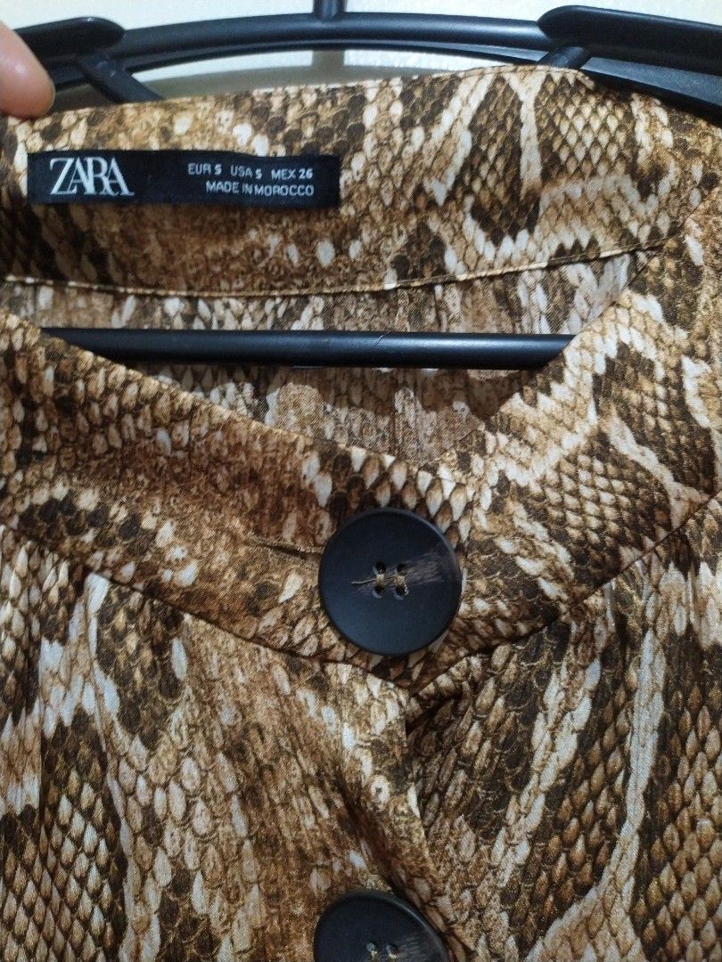 Zara snake print maxi skirt(rare) on Carousell