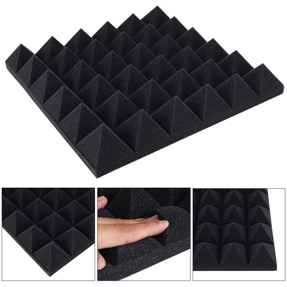 12 Pcs Acoustic Sound Proof Absorber Studio KTV Soundproof Home Wall ...