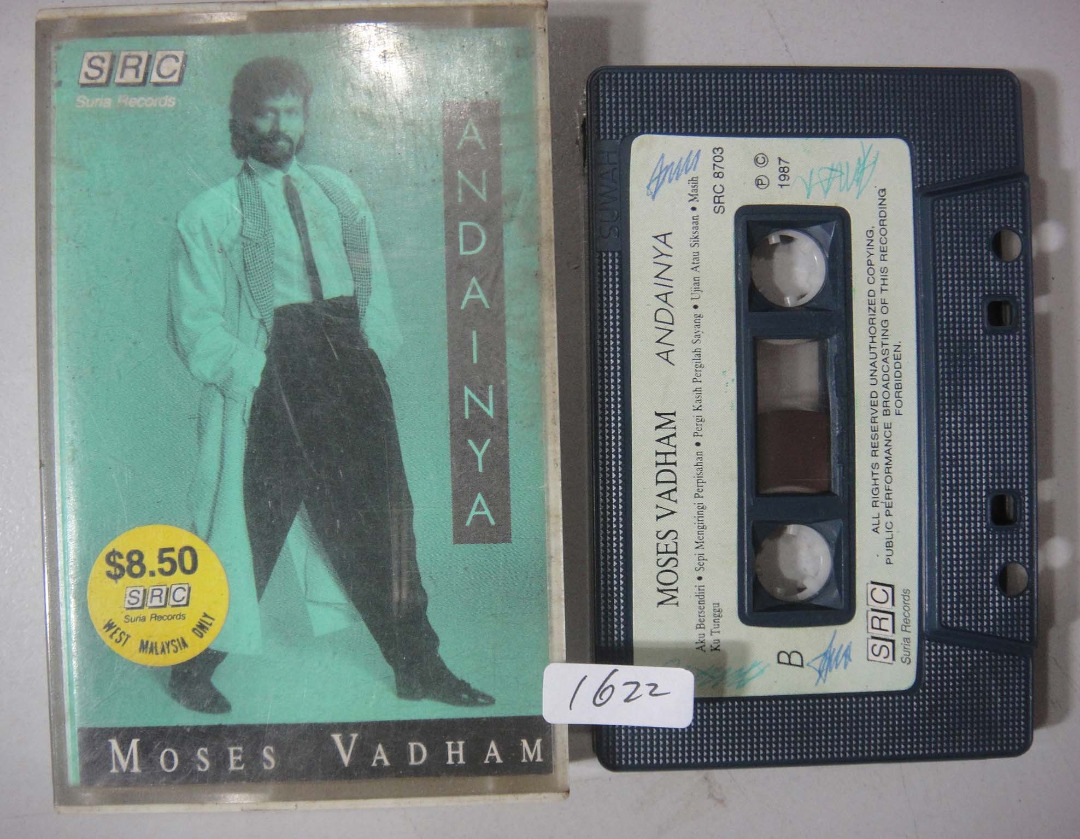 (1622) Kaset Melayu Malay Pop Cassette 1987 MOSES VADHAM "ANDAINYA ...