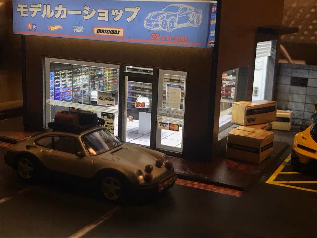 1/64 Model Store Diorama for Hot Wheels Tomica Matchbox Poprace Mini Gt ...