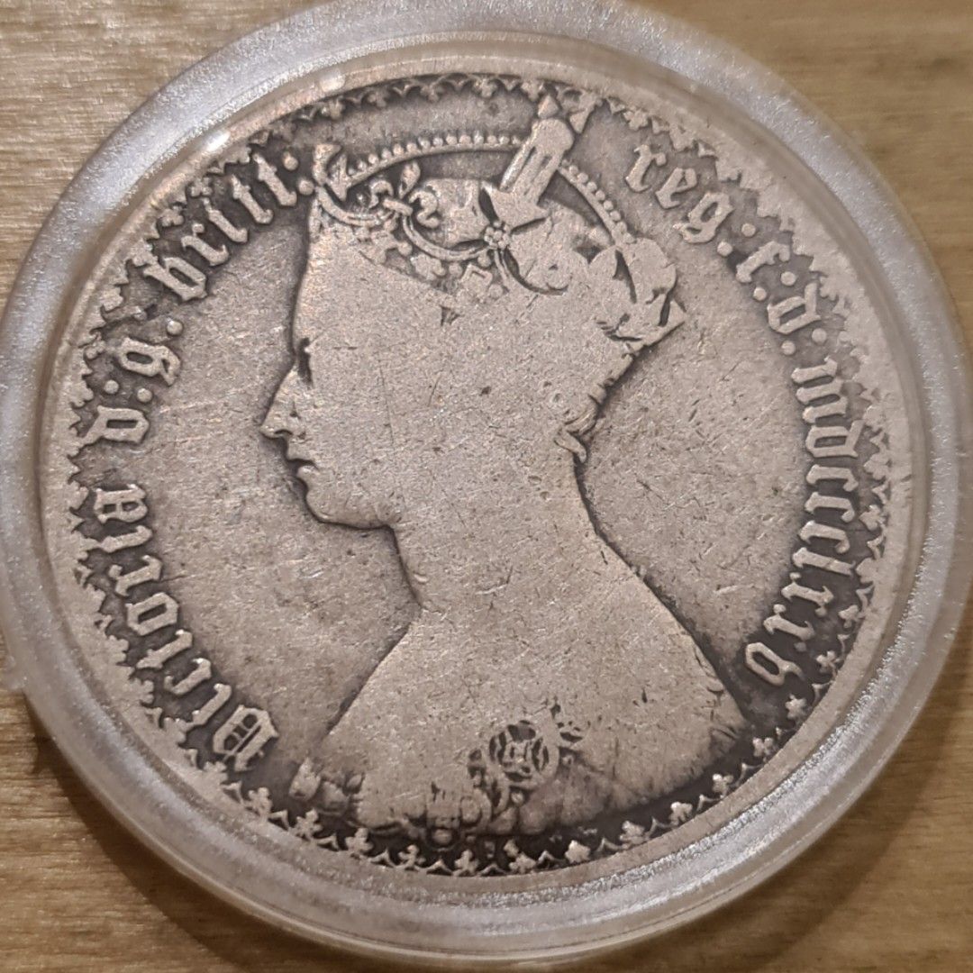 1875 Great Britain Queen Victoria Florin Silver Coin, Hobbies & Toys ...