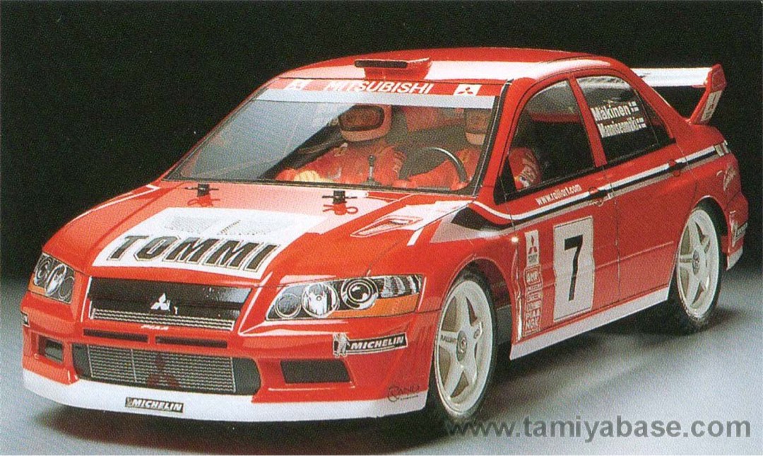 2023 Incoming - Tamiya Mitsubishi Lancer Evo VII Tommi Rally Body Shell Set - rare brand new 1/ ...