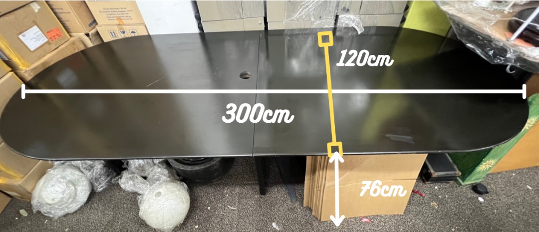 300cm long plywood conference table with power sockets, Furniture ...