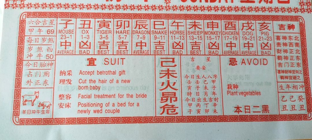 365 Day Chinese English Almanac Lunar Calendar (2023 Year of the Rabbit ...