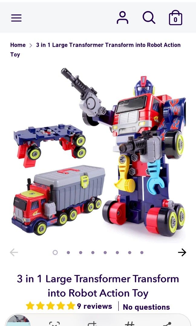 3 in 1 Mega Robot Truck, Hobbies & Toys, Toys & Games on Carousell