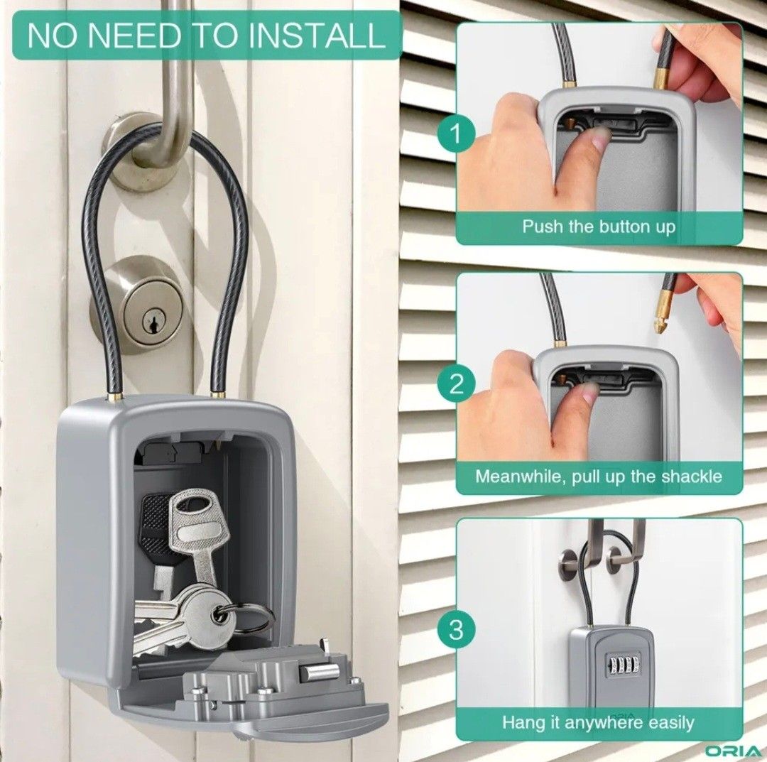 4 digits combination keys lock, Furniture & Home Living, Home ...