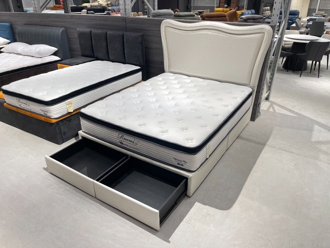 5 Feet Queen Size Bed Frame with Drawer, Furniture & Home Living ...