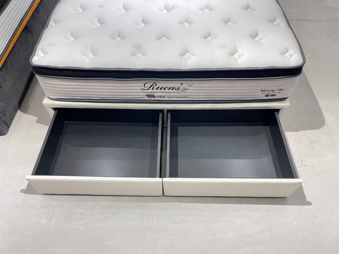 5 Feet Queen Size Bed Frame with Drawer, Furniture & Home Living ...